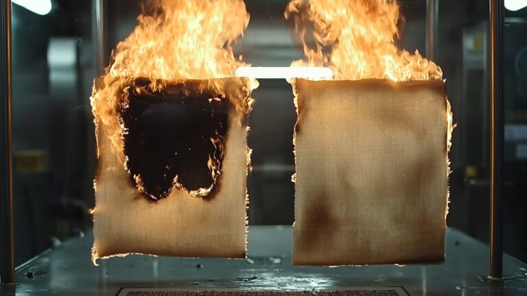 What fabrics are Non-Flammable or can burn?%